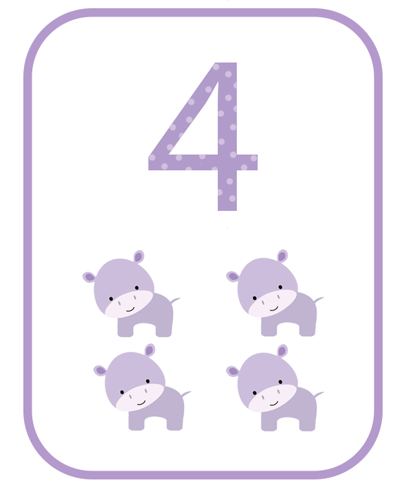 Number 4 flashcard