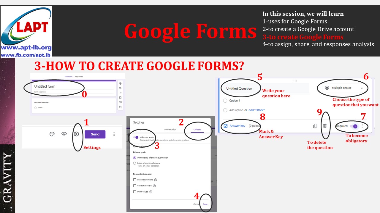 Creating quiz using Google forms