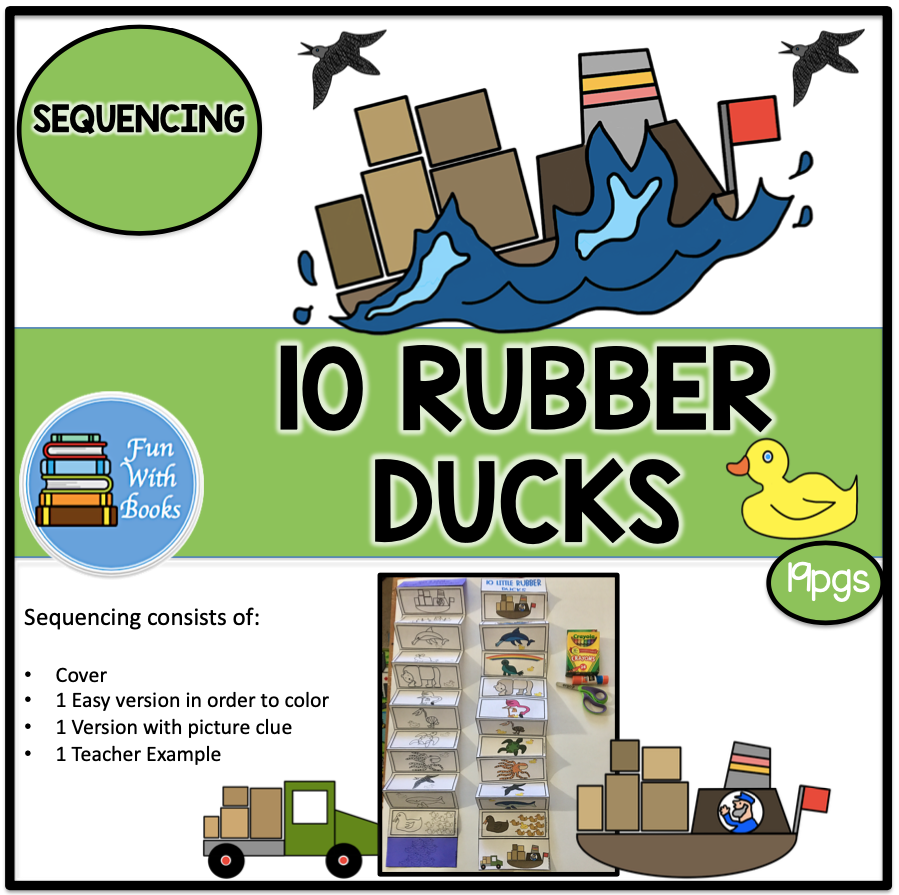 10 RUBBER DUCKS SEQUENCING ~ Book Units by Lynn