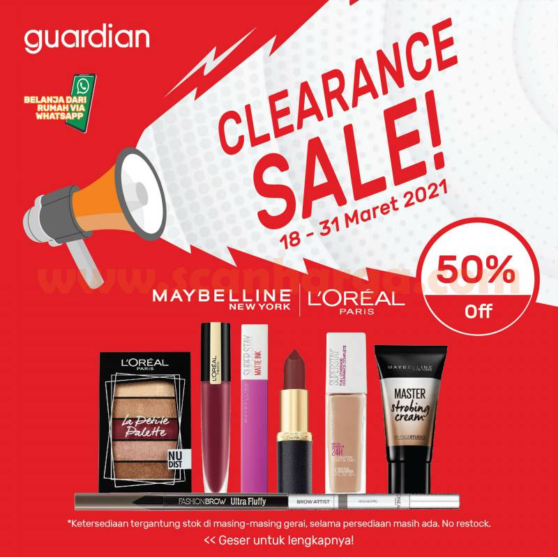 GUARDIAN Promo Clearance Sale DISKON hingga 50% - scanharga