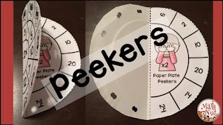 Classroom Freebies Too: Multiplication Paper Plate Peekers