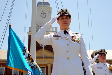 Coast Guard admiral becomes first woman to lead a U.S. service academy ...