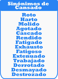 Sinónimos de CANSADO