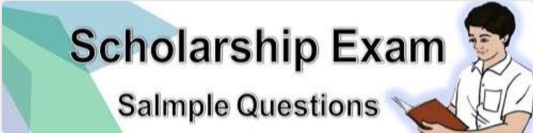 Scholarship practice question paper Sub. English practice component Degree
