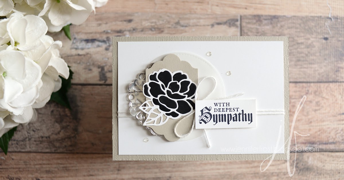 Painted Glass Sympathy Card - Papercraft by Jennifer Frost
