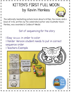 KITTEN'S FIRST FULL MOON SEQUENCING ~ Book Units by Lynn