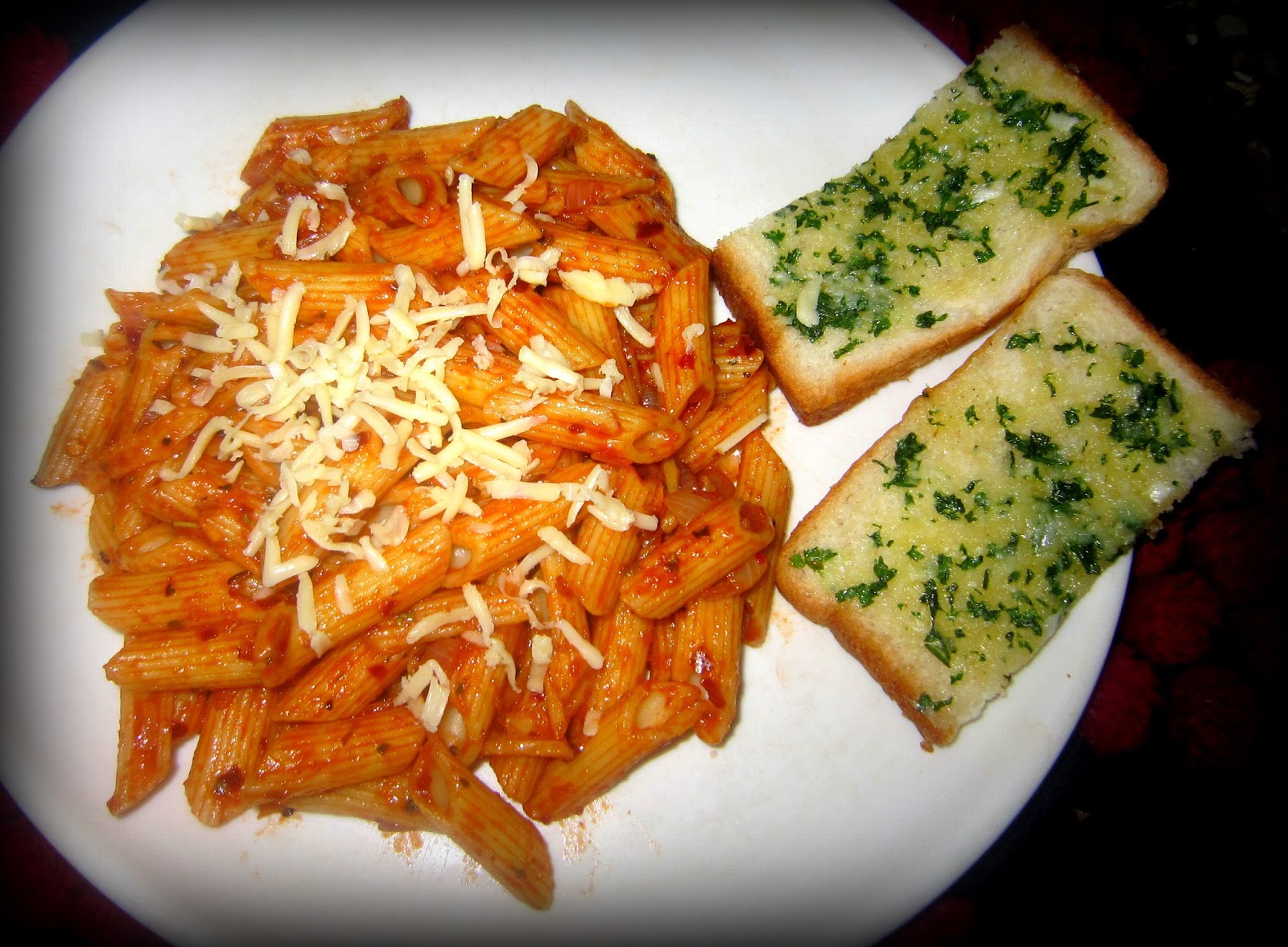 Archies Authentic Touch: Penne Arrabiata-Pasta served with Garlic herb ...