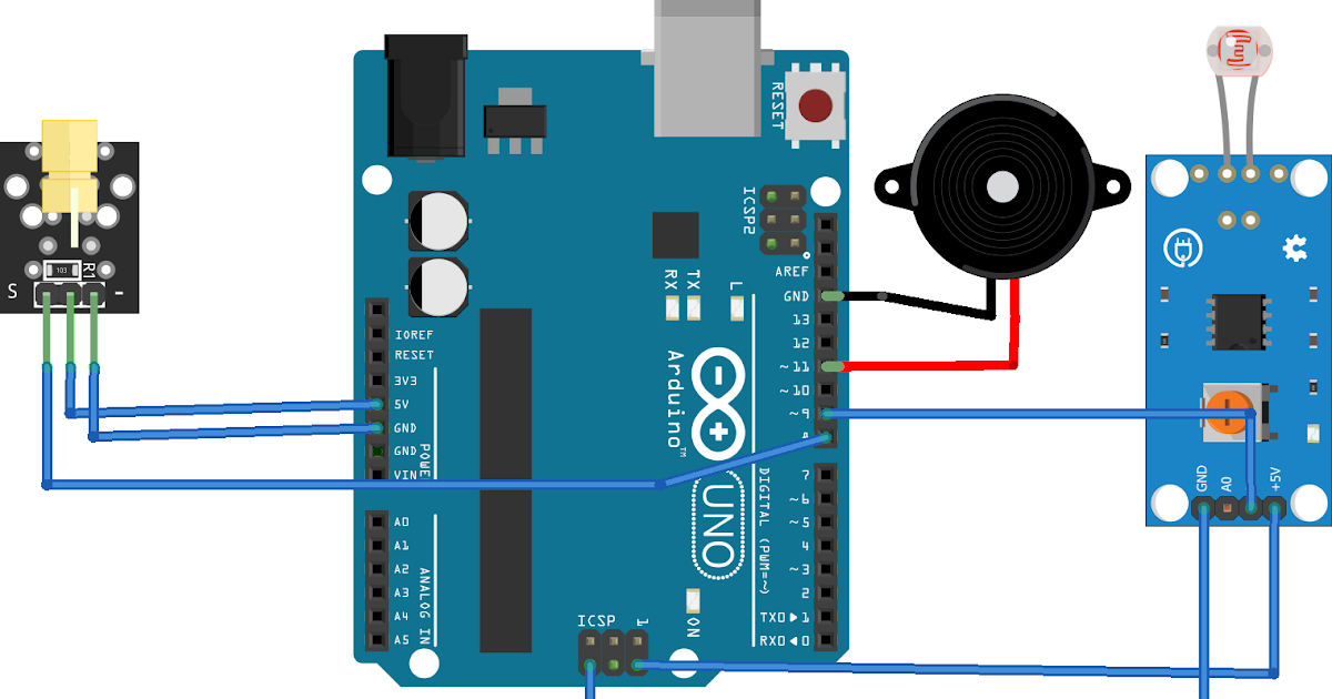 Technical hut projects: Arduino Laser Security System Project