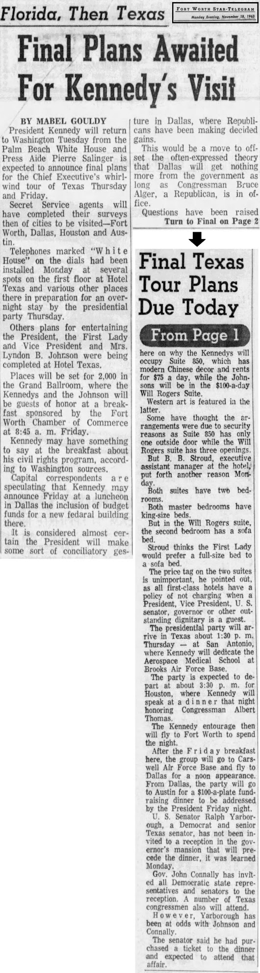 DVP's JFK ARCHIVES: NEWSPAPER ARTICLES CONCERNING PRESIDENT KENNEDY'S ...