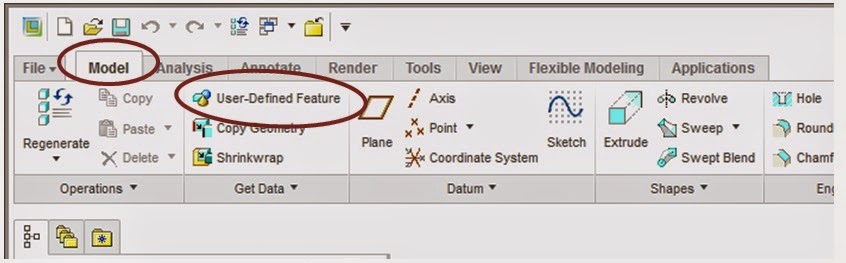 Creo Automation Inserting A Udf User Defined Feature Programatically In Creo By Using A Vb