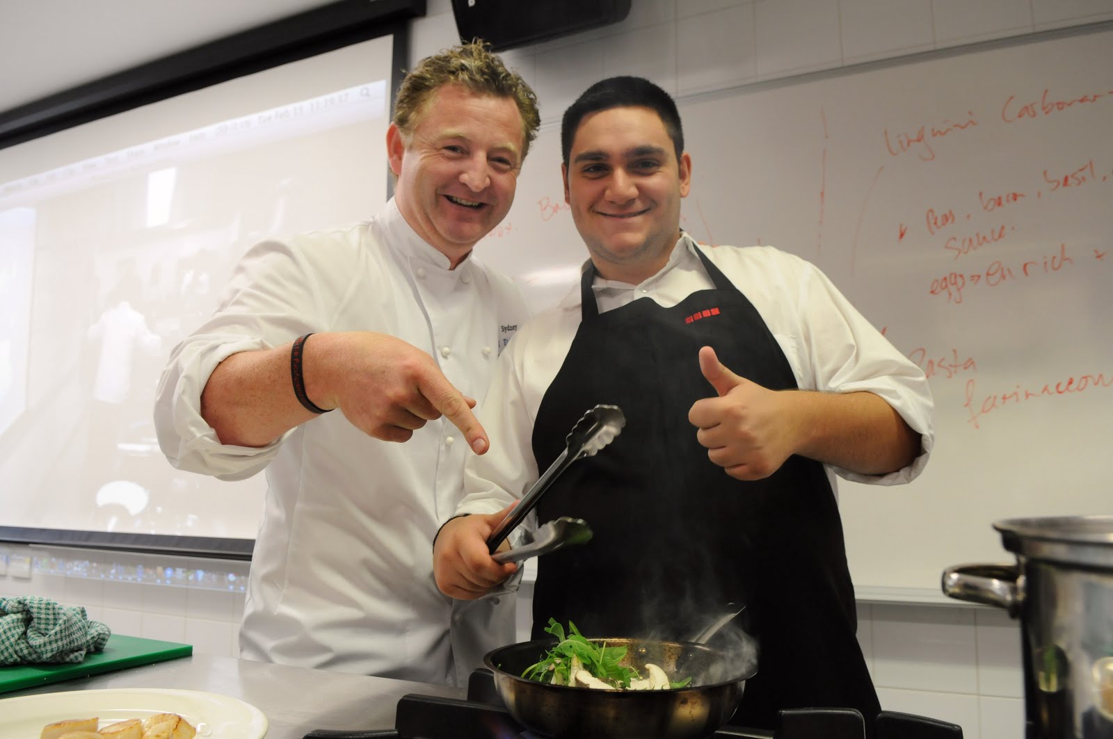 EduCommsMedia: Chef Luke Mangan teaches Burwood students a trick or two