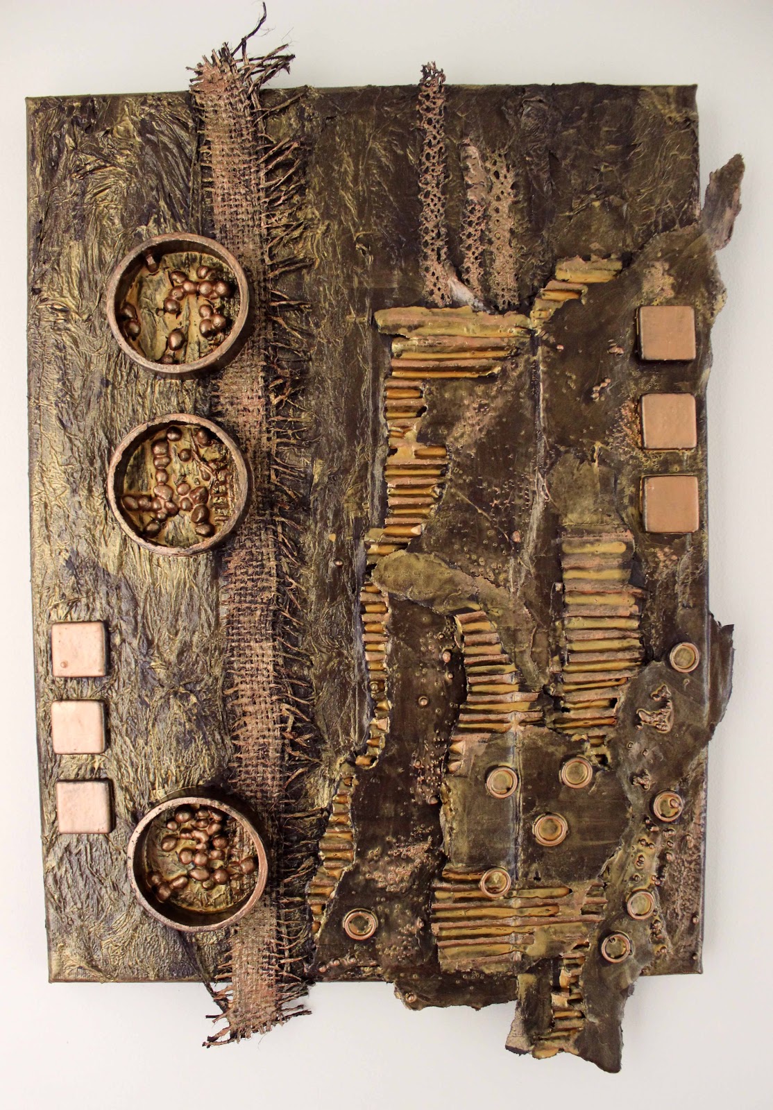 The Hoarder's Art Room: Mixed-Media Powertex Panel