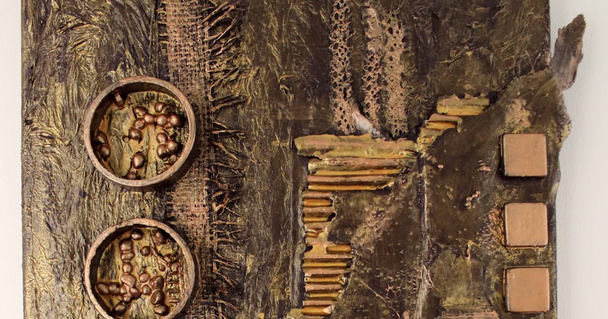 The Hoarder's Art Room: Mixed-Media Powertex Panel