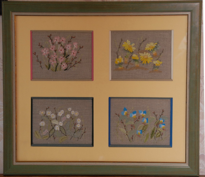 Les Passions De Clo Un Tableau Floral En Broderie Traditionnelle