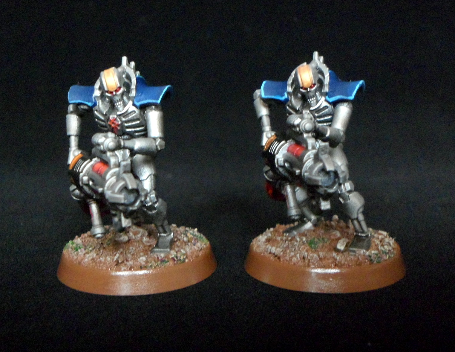 WeeMen: Necron Dynasty - Immortals with Tesla Carbines - re-based