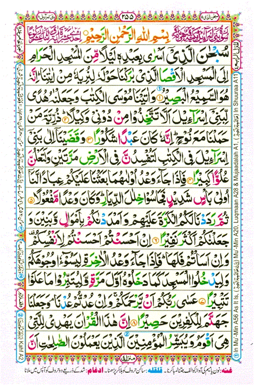 Gateway to Quran: Colour Coded Quran - Para 15