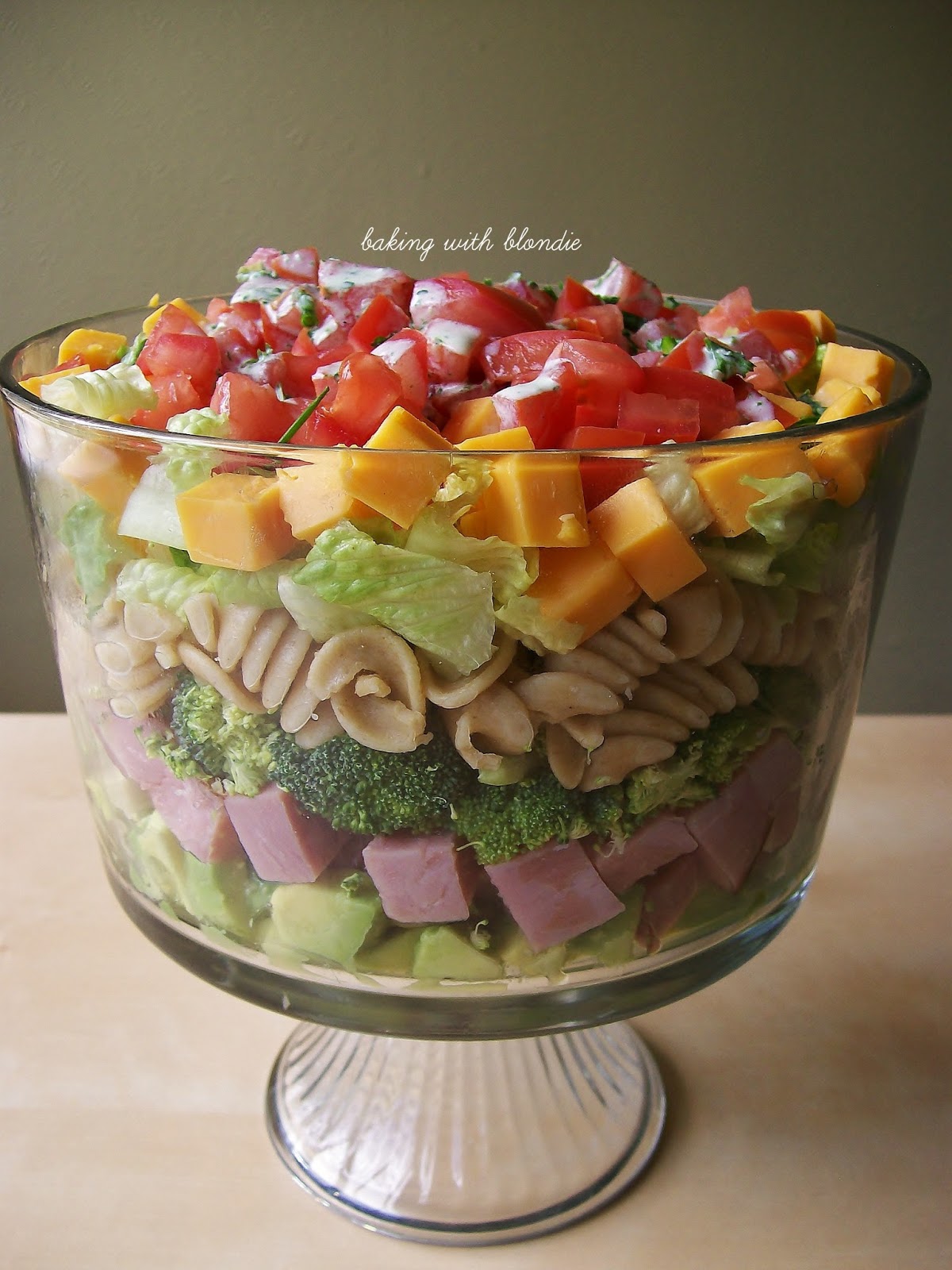 Seven Layer Pasta Salad