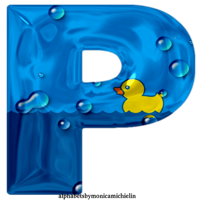M. Michielin Alphabets: BLUE LUMPY FONT RUBBER DUCK ALPHABET AND ICONS PNG
