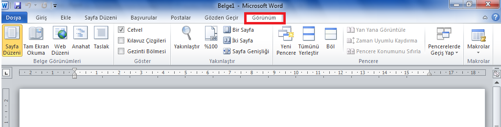 WORD , EXCEL , POWERPOINT TANITIMI: Microsoft Word Menü Sekmeleri: G ...