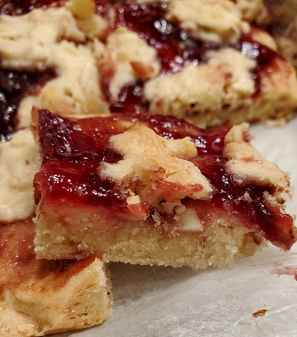 Raspberry Pistachio Linzer Bars | What's Cookin' Italian Style Cuisine