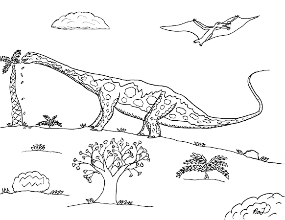 Robin's Great Coloring Pages: Supersaurus Mother laying Her Eggs and a ...