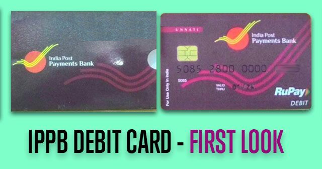 Chip Based ATM cum Debit Card from IPPB (India Post Payments Bank ...