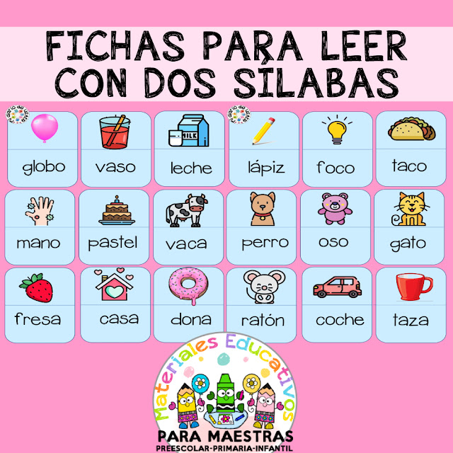 Leer con Dos Sílabas | Materiales Educativos para Maestras