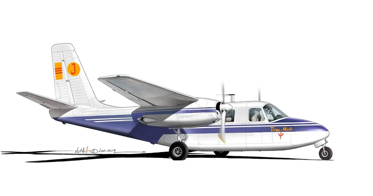 VNAF: VNAF Aero Commander 560A illustration.