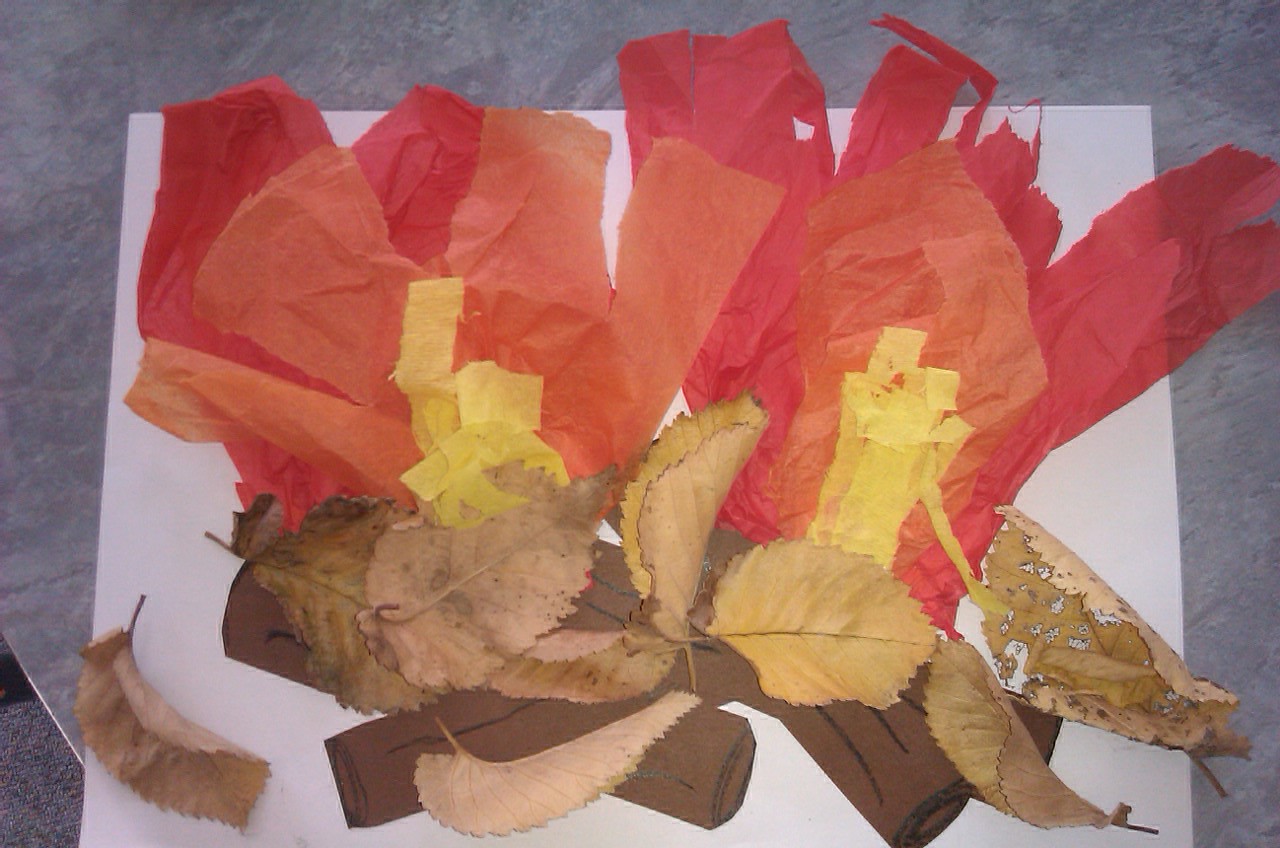 Activities for Kids: Bonfire Collage