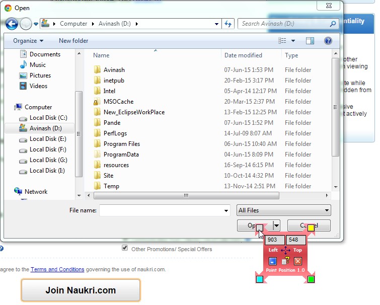 Selenium Automation Blogs By Avinash Pande Upload File Using Selenium Webddriver In Java Using