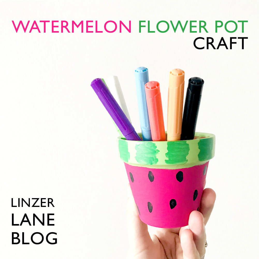Linzer Lane: Watermelon Flower Pot Craft