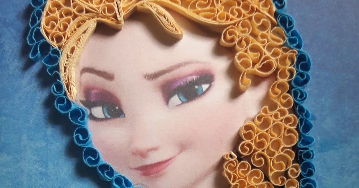 Frozen Elsa Paper Quiling Card Handmade