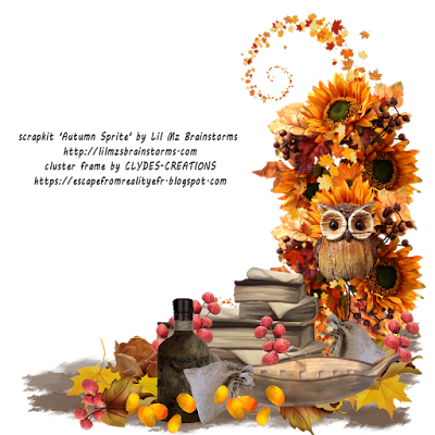 Escape From Reality Blog: FTU 'Autumn Sprite' Cluster Frames LMB