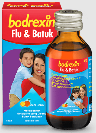 BODREXIN FLU DAN BATUK SYRUP: KOMPOSISI, CARA KERJA, INDIKASI, ATURAN ...