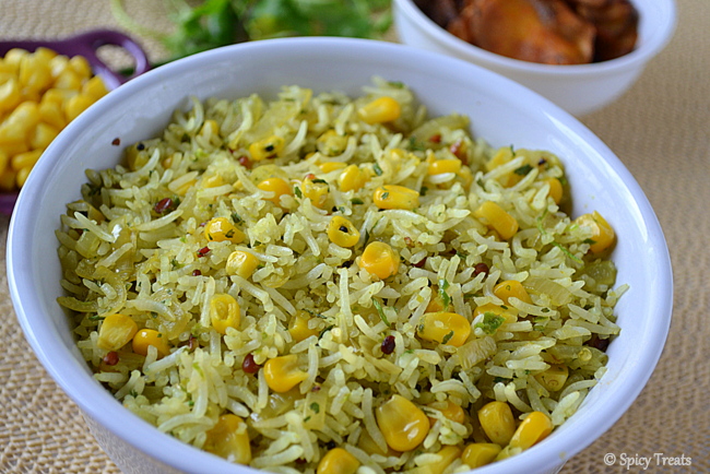 Spicy Treats: Sweet Corn Cilantro Rice