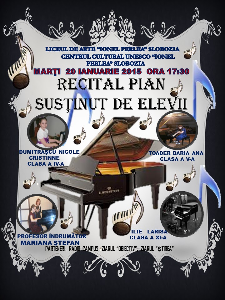 Nicole Cristinne Dumitraşcu: Afisul primului meu recital la pian!