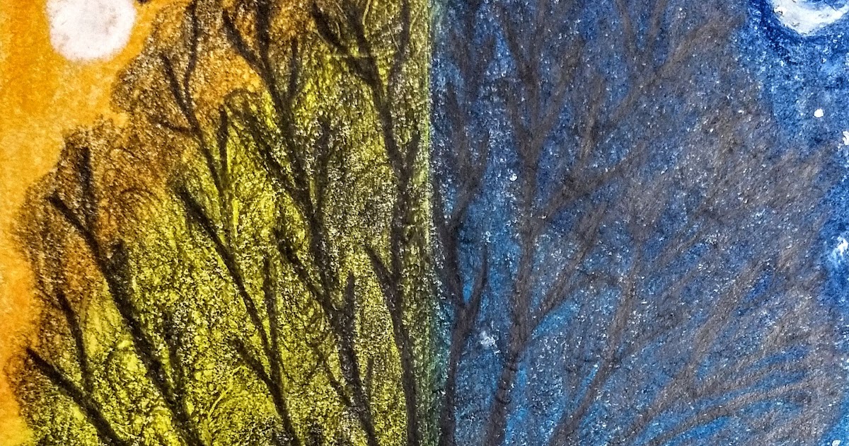 As I Like It: How to draw day and night sky with Oil pastels