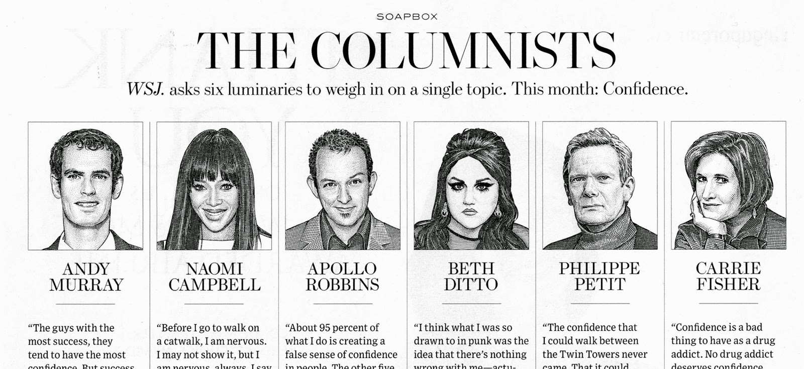 HEDCUTS: Wall Street Journal's stipple portraits: WSJ. Magazine Hedcuts