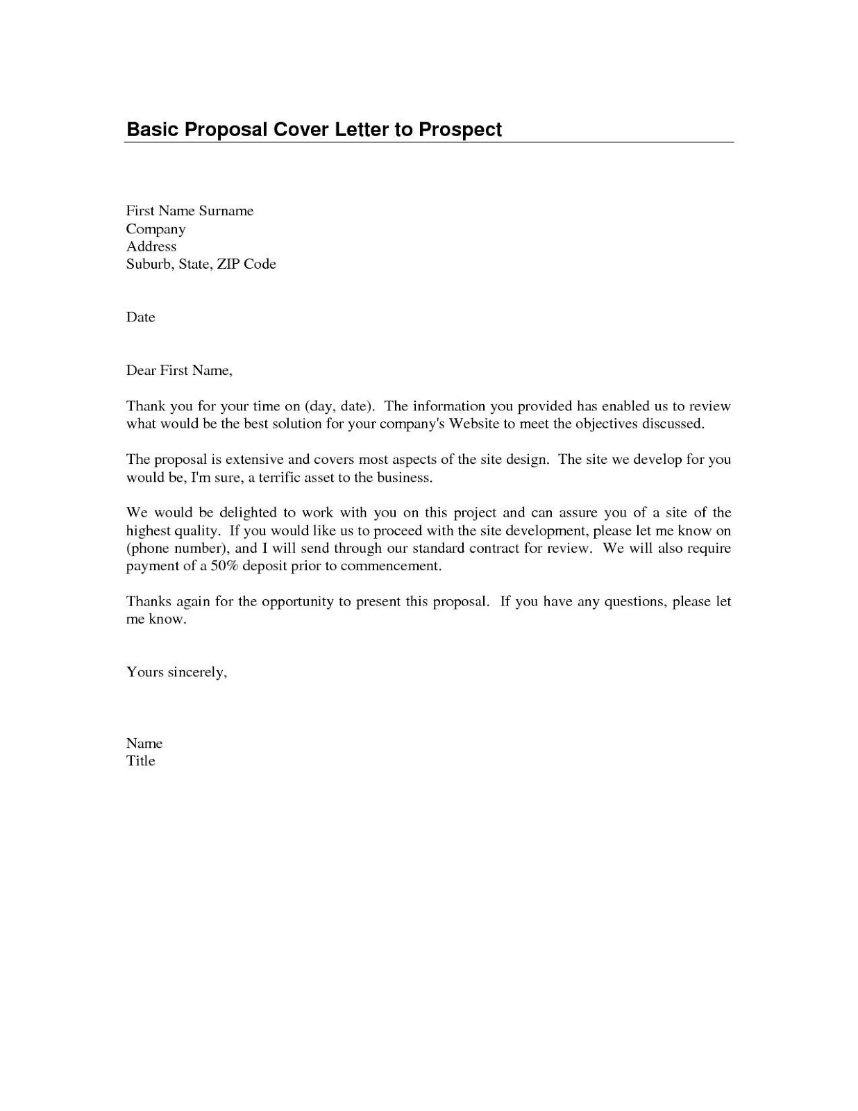 Quick Easy Cover Letter Template ~ Resume Letter