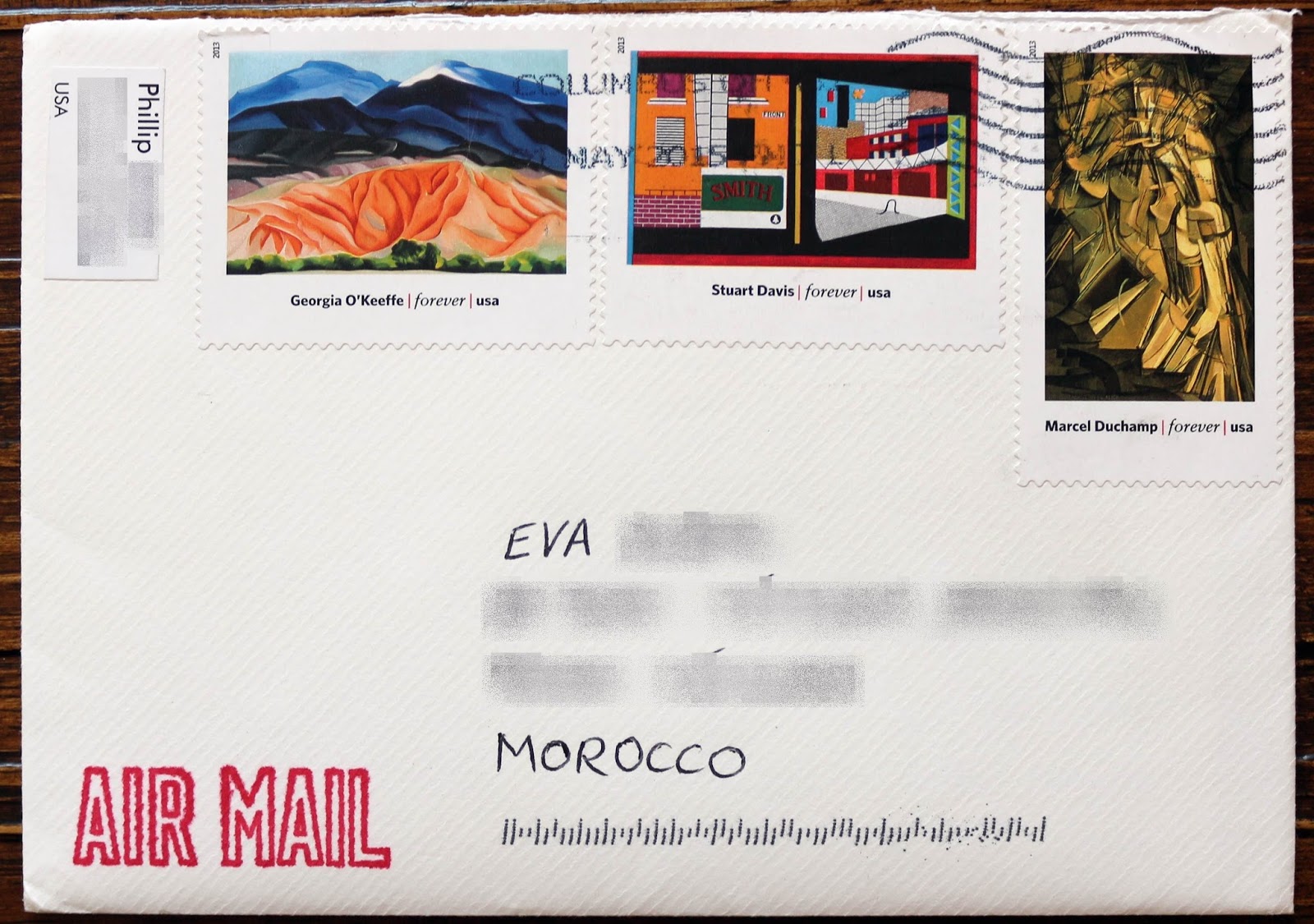 Mail Adventures: Three Paintings on Stamps