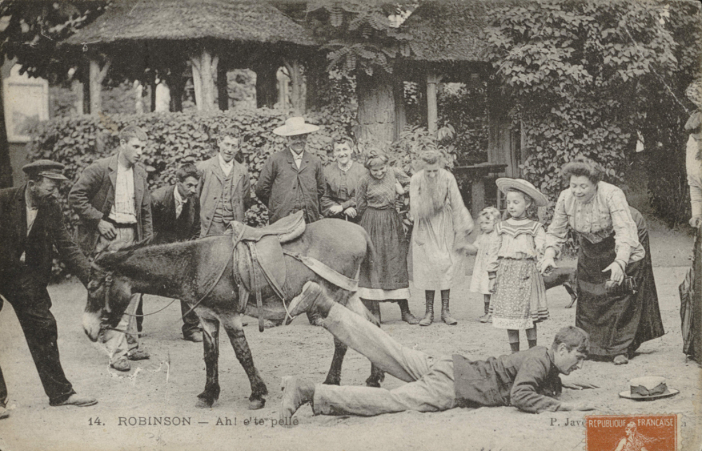 Funny Vintage Postcards Depict People Falling From Donkeys in Le ...
