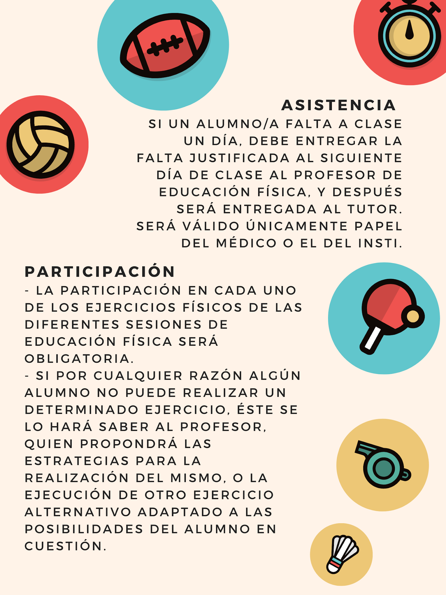 El blog de la profe Susana: NORMAS DE EDUCACIÓN FÍSICA