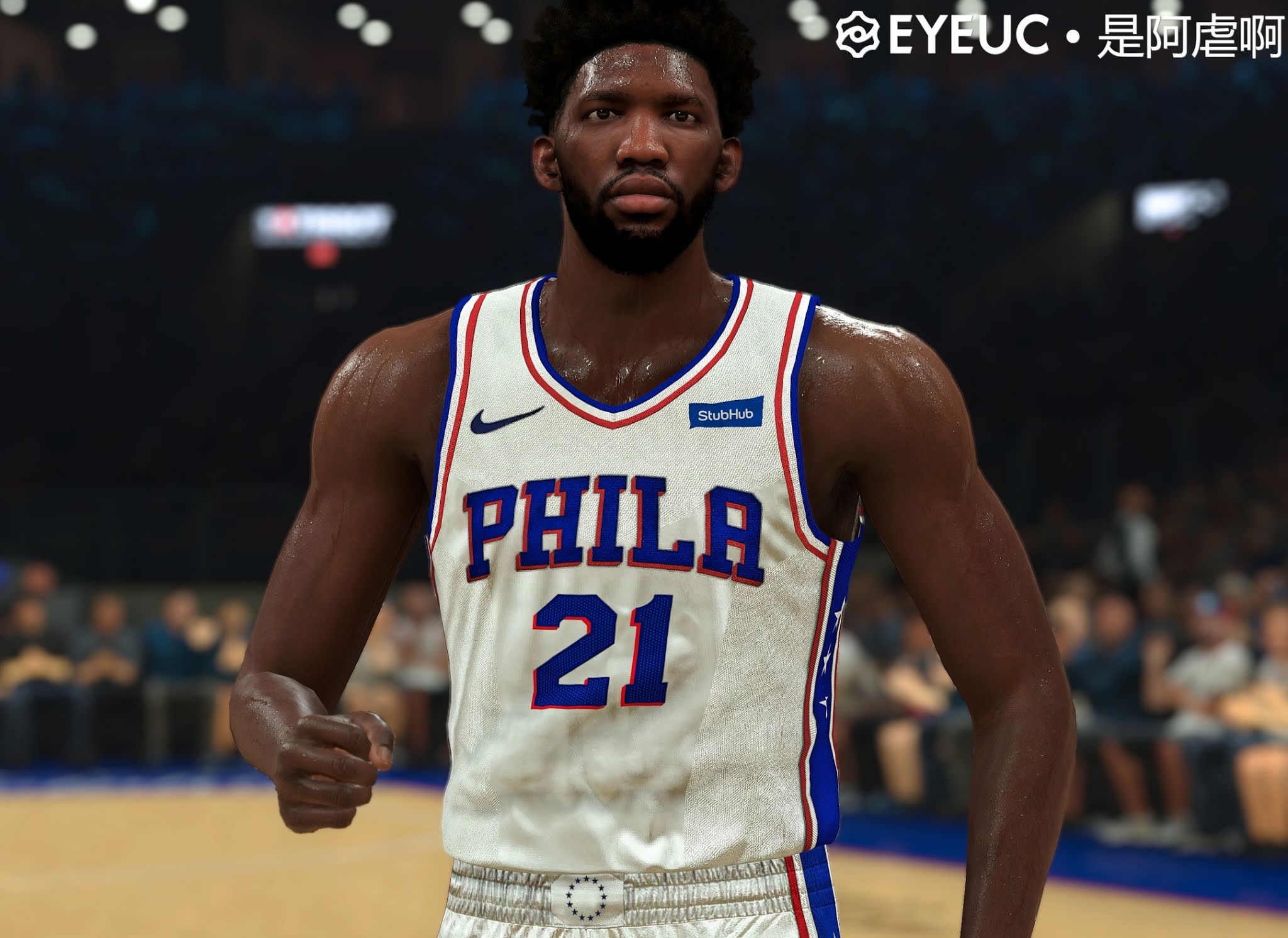 Joel Embiid Cyberface, Hair and Body Model by SteveDai [FOR 2K21]