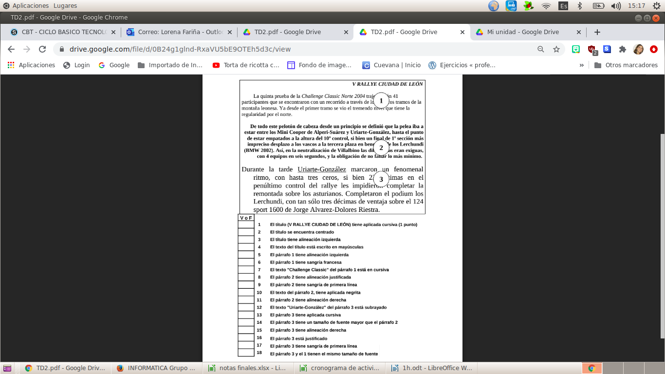 Curso de Inform@tic@: EJERCICIOS