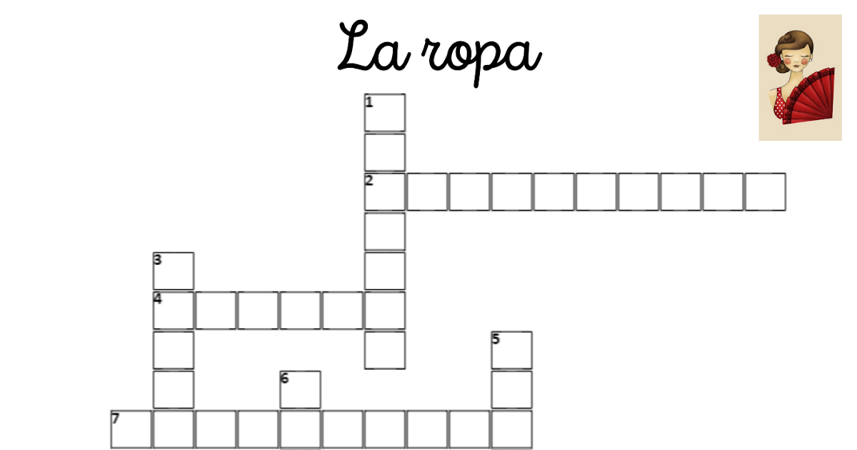 ¡Todos adictos al español!: Crucigrama - La ropa