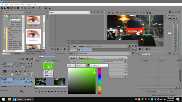 Membuat Animasi Subscribe Dengan Chroma Keyer Sony Vegas Pro - Wio Code