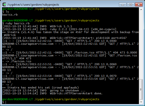 G2s Software Development Journey Github Auth Basics Using Sinatra Rubygem Installing Ruby