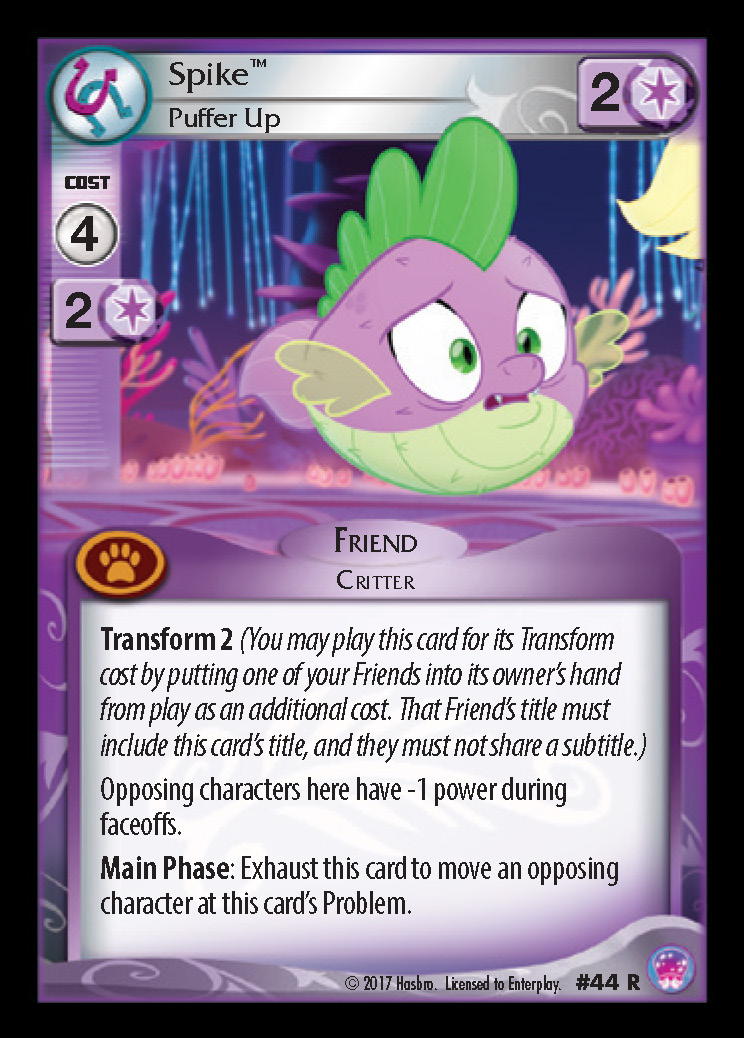 My Little Pony Spike, Puffer Up Seaquestria and Beyond CCG Card | MLP Merch