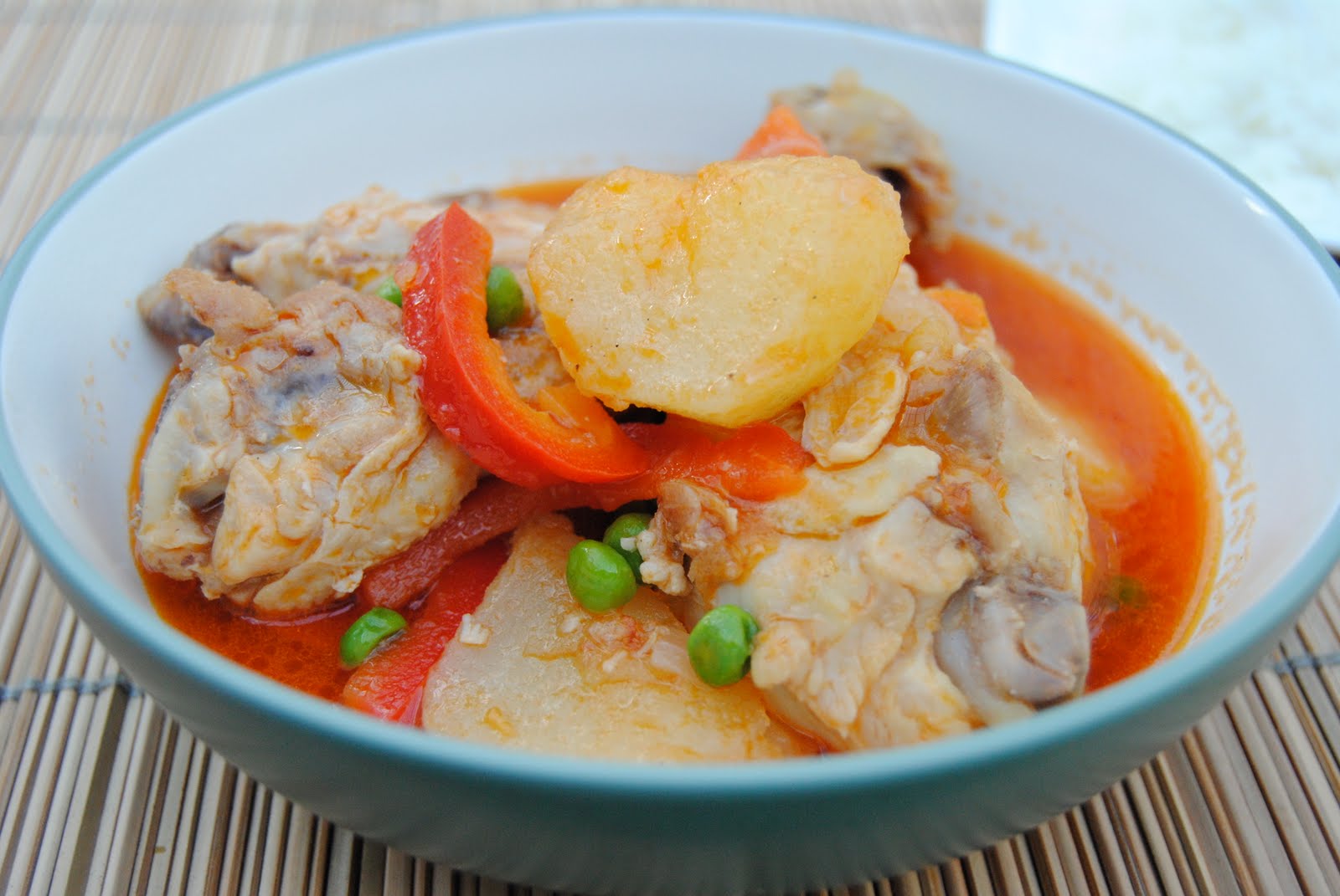 Malikala's Ono Kine Grinds: Chicken Afritada (Filipino Chicken Stew)