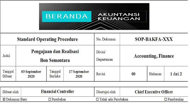 Contoh Kas Bon - Sop Keuangan Accounting Contoh Sop Hrd Contoh Sop ...